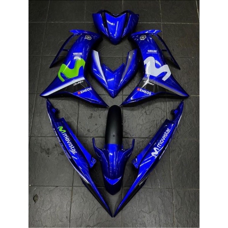 Yamaha Y135 LC V8 Cover Set Movistar 2022 Coverset M logo Green /White ...