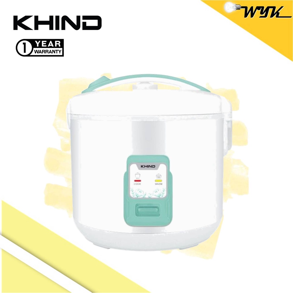 KHIND 1.8L Jar Rice Cooker with Steam Tray RCJ188 (White) | Shopee Malaysia