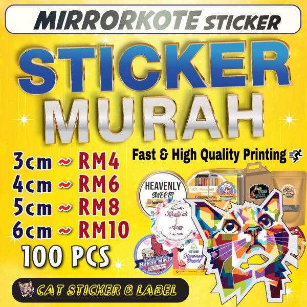 3cm-6cm ️ 100pcs~ STICKER / LABEL PRODUK | Shopee Malaysia
