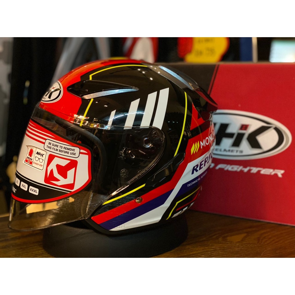 HELMET NHK R1 V2 REPSOL BLACK/RED GLOSSY | Shopee Malaysia