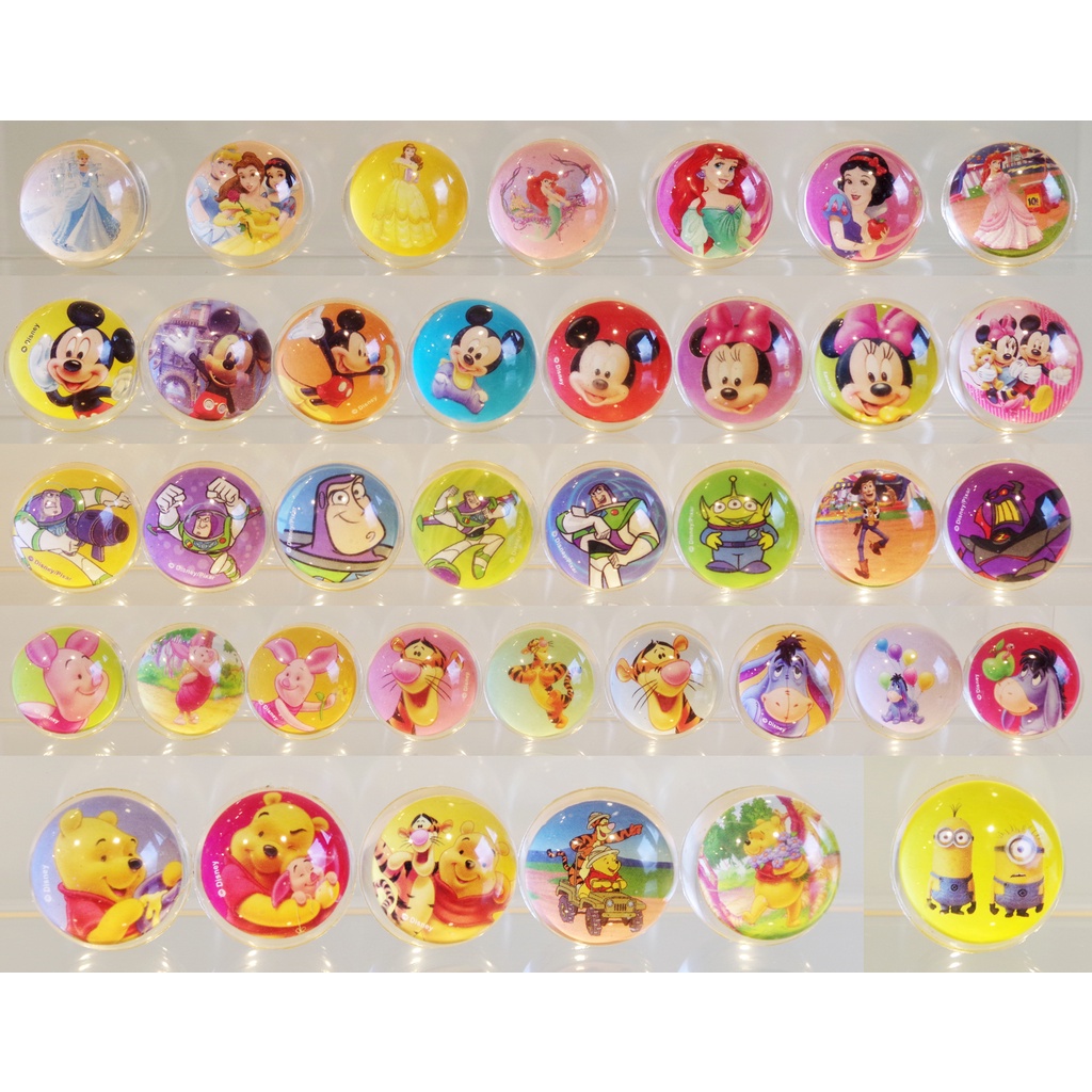 Disney Bouncing Ball Transparent Rubber 32mm Princess Mickey Pooh ...