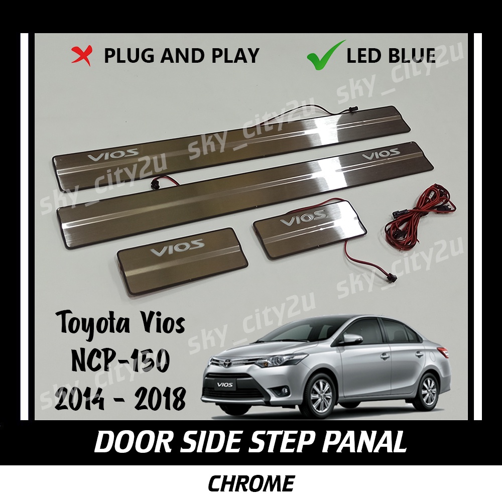 Toyota Vios NCP150 2014 2015 2016 2017 2018 Led Door Side Step Sill ...