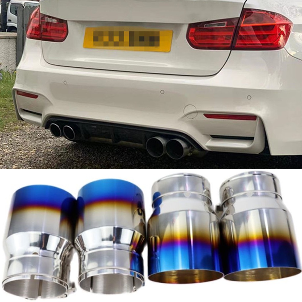 4 Pieces Stainless Steel Exhaust Tips Auspuffspitze for F87 M2 F80 M3 ...