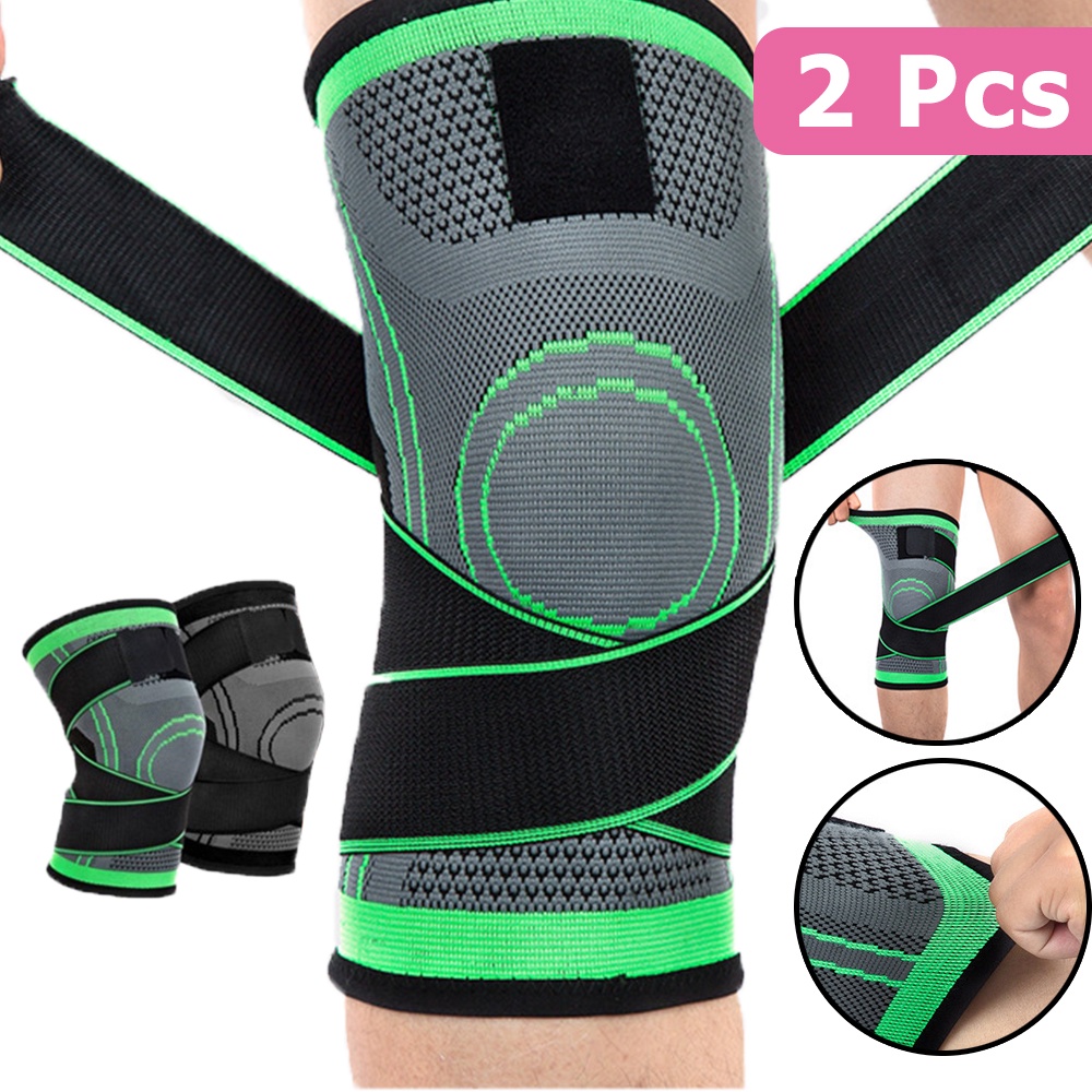 🔥Ready Stock🔥3D Knee Guard Weaving Pressurization Knee Brace Protector ...