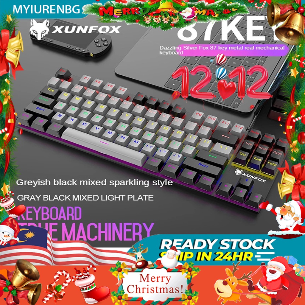 K80 Gaming Mechanical Keyboard USB Luminous Color Matching keyboard ...