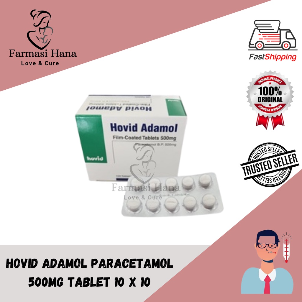 HOVID ADAMOL PARACETAMOL 500MG TABLET 10 X 10 / 1BOX | Shopee Malaysia