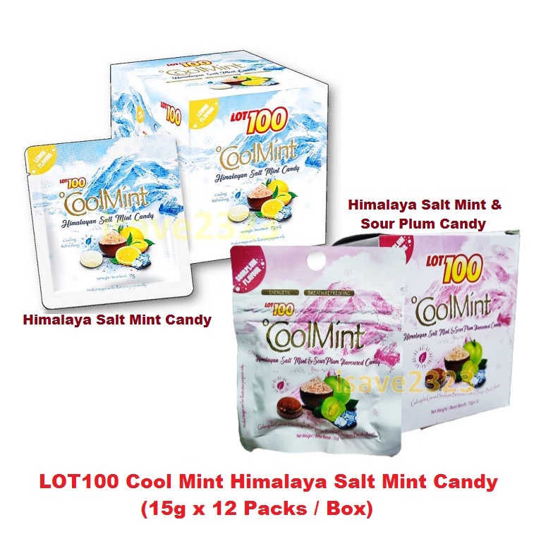 [HALAL] Coloaland Lot100 °Cool Mint Himalaya Salt Mint Candy (15g x 12 ...