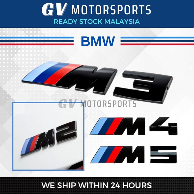 READY STOCK BMW M3 M5 M2 M4 Logo Emblem sticker F10 F30 F32 G20 G30 X1 ...