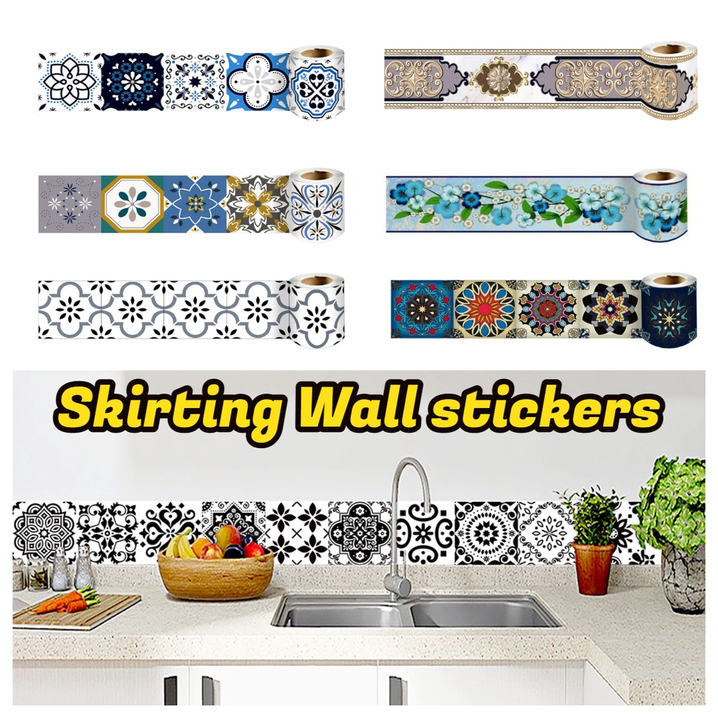 Baseboard Self Adhesive Border Sticker, Waist Line Sticker Baseboard ...