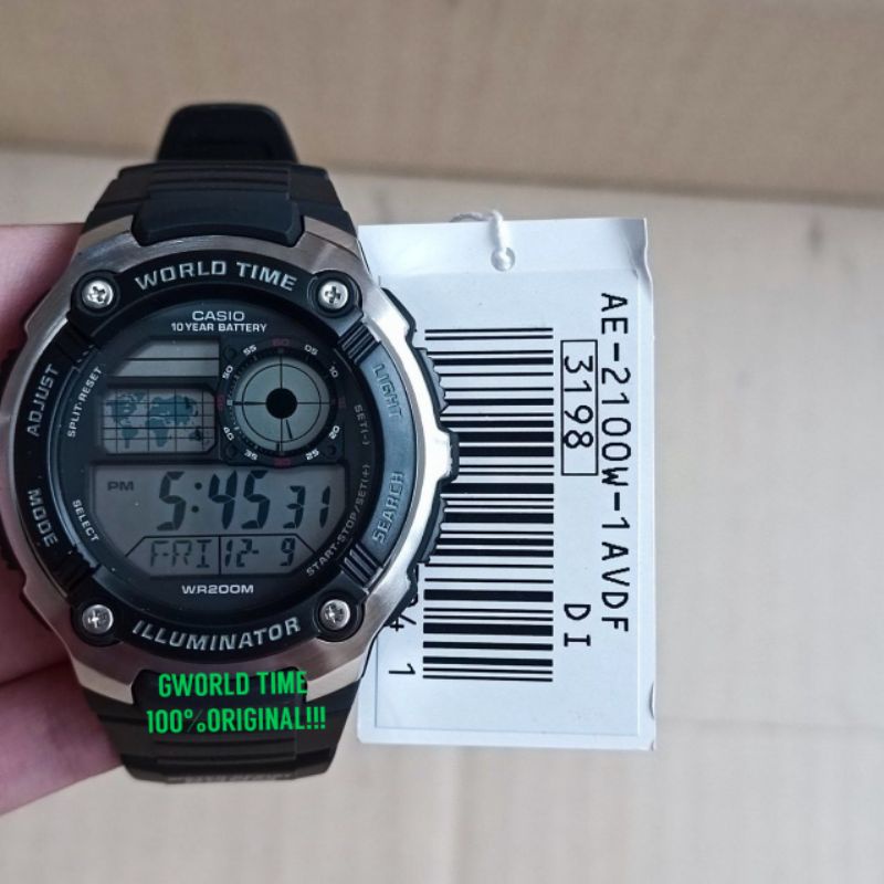 CASIO ORIGINAL AE-2100W-1A/AE-2100W-1AVDF/AE-2100W/AE2100W | Shopee ...