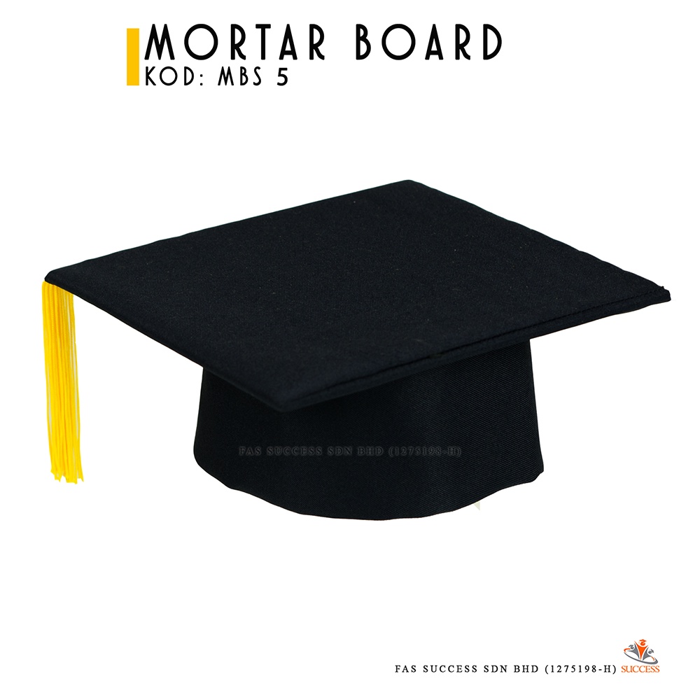 TOPI KONVO MORTAR BOARD TASSEL KUNING (PRA SEKOLAH) | Shopee Malaysia