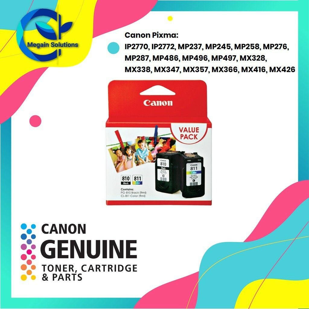 Canon PG810 PG-810XL (Black) / CL811 CL-811XL (Color) Original Inkjet ...