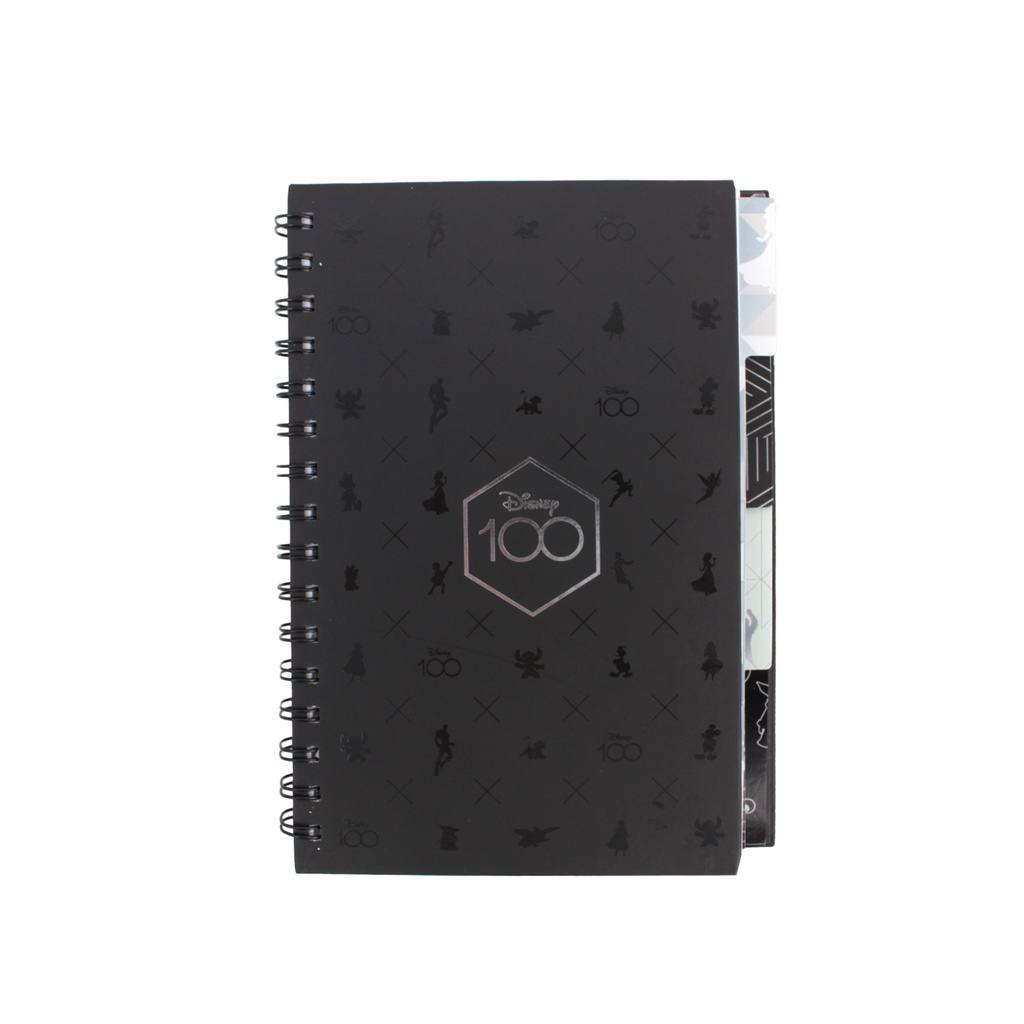 Disney 100 - Disney Pixar A5 Hard Cover Wire O Notebook Black II Colour ...