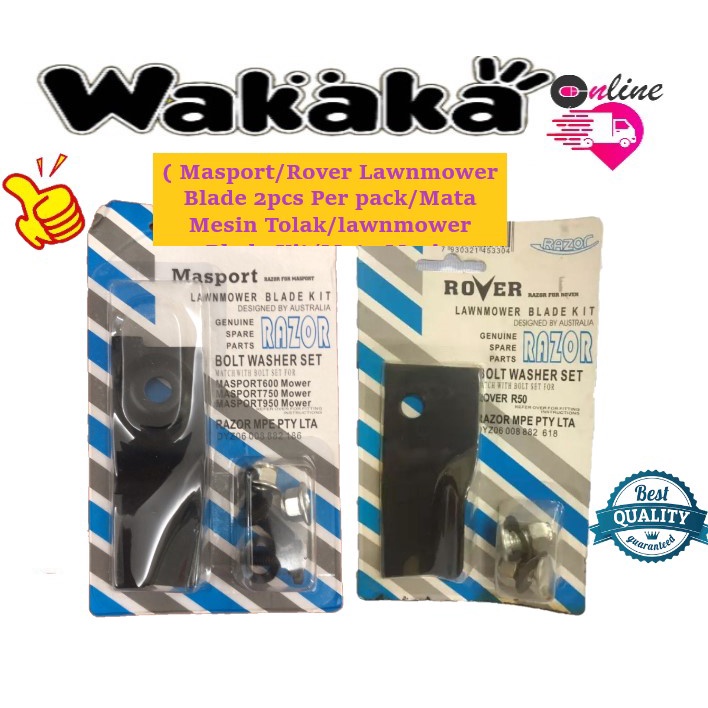 Masport/Rover Lawnmower Blade 2pcs Per pack/Mata Mesin Tolak/lawnmower ...