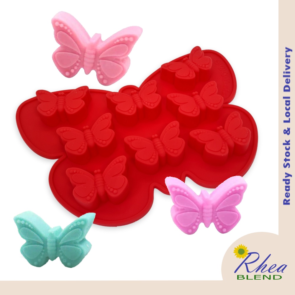 8 Cavity Butterfly Silicone Mould 15g Jelly Chocolate Biscuit Mini Soap ...