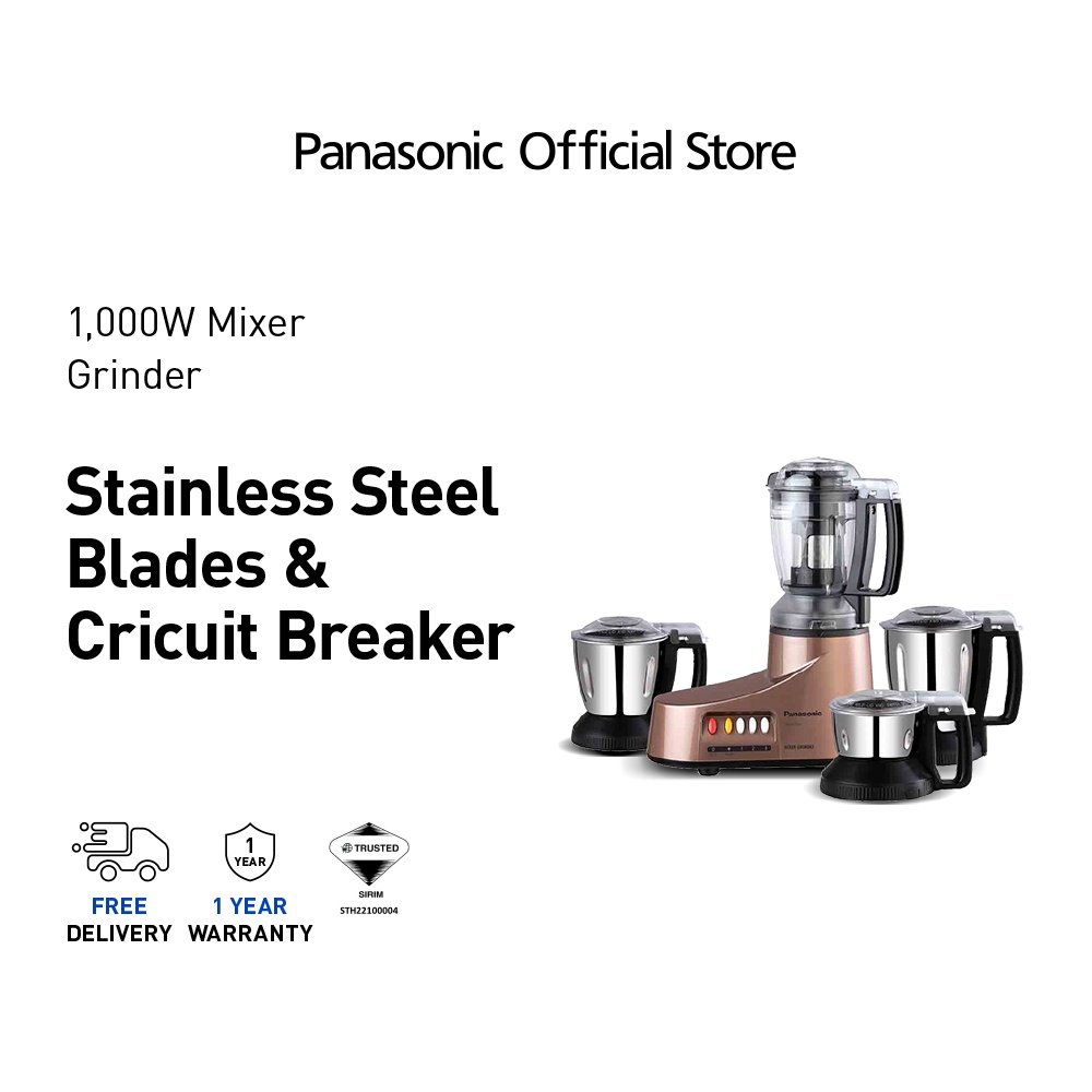 PANASONIC MX-AC400 Mixer Grinder 1000W 4 Jars MX-AC400TSK Fruit Pusher ...