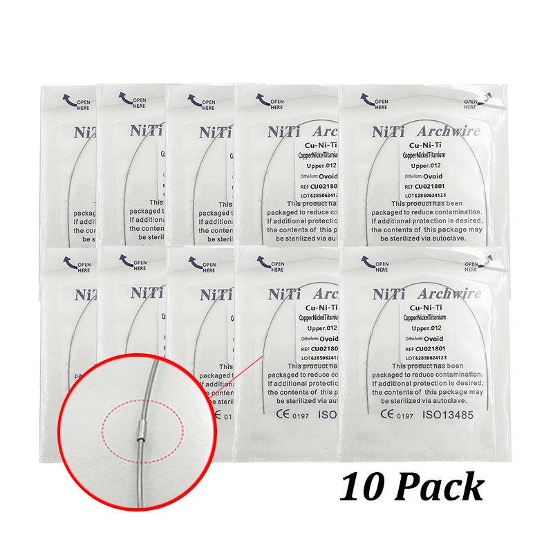 10 Pack Dental Orthodontic Rectangular Cu-Niti Arch Wires Copper With ...