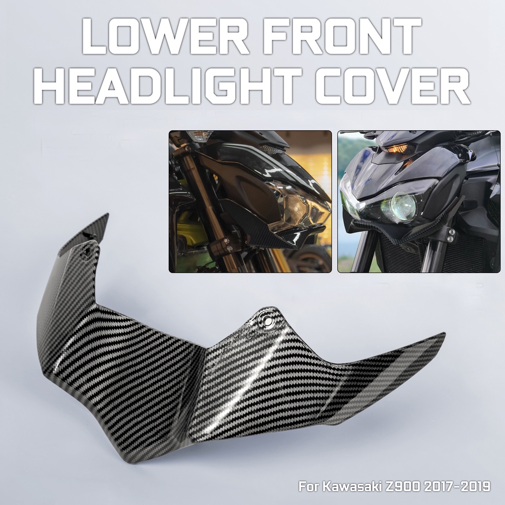 LJBKOALL Carbon Fiber Front Headlight Beak Nose Cone Extension Cover ...