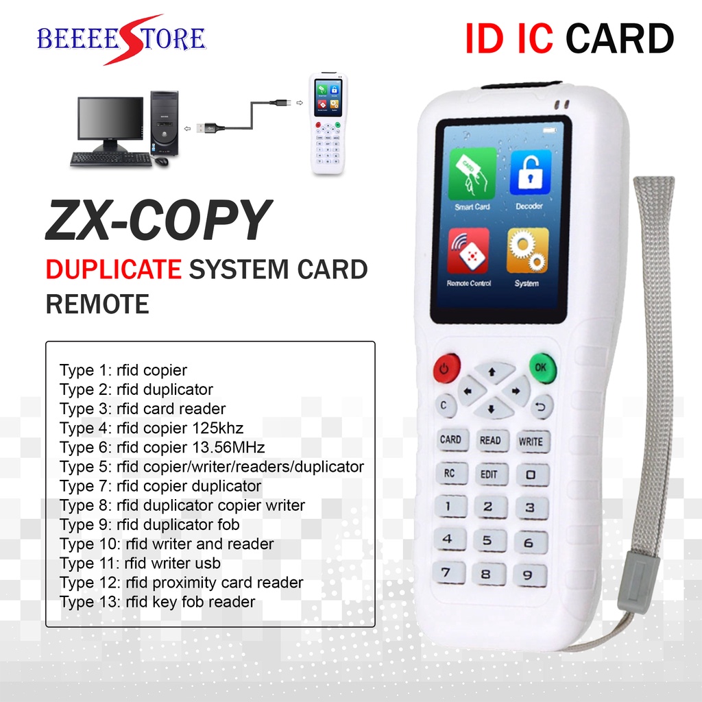 Rewritable ZX-COPY RFID NFC Card Reader With Full Decode Function IC ID ...