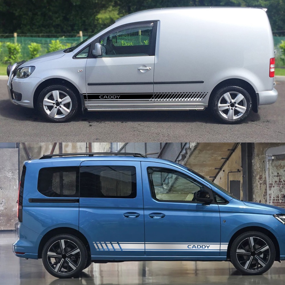 2PCS Car Door Side Stickers For Volkswagen VW Caddy MK1 MK2 MK3 MK4 2 3 ...