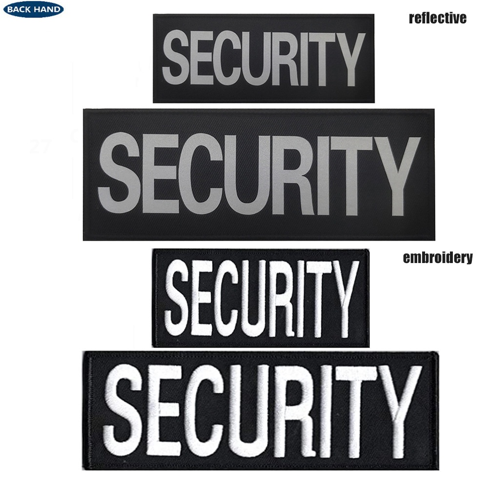 Hook Hair Same Body Velcro Safety Patch Embroidered Letter SECURITY One ...