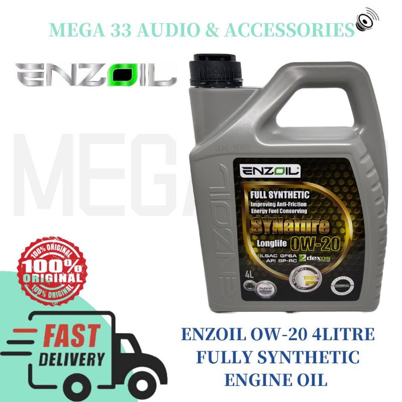 ENZOIL OW-20 4LITRE FULLY SYNTHETIC ENGINE OIL | Shopee Malaysia