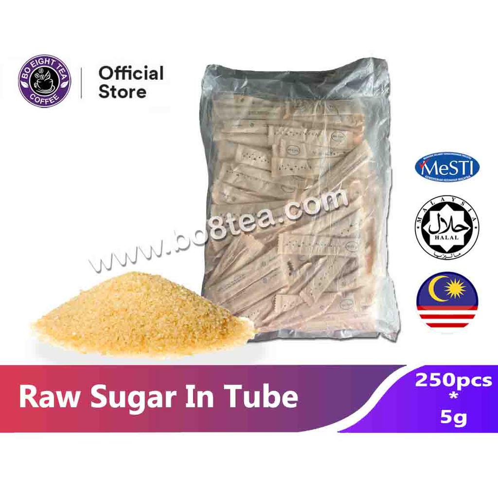 RAW SUGAR IN TUBE (250 PCS) 原糖小包装 | Shopee Malaysia