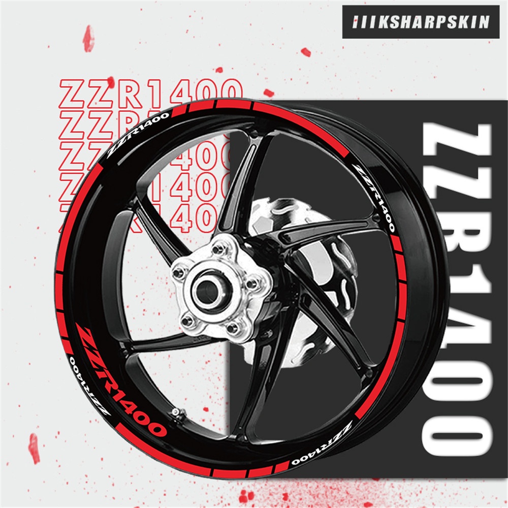 Wheel sticker creative stripe reflective motorcycle stickers decals ...