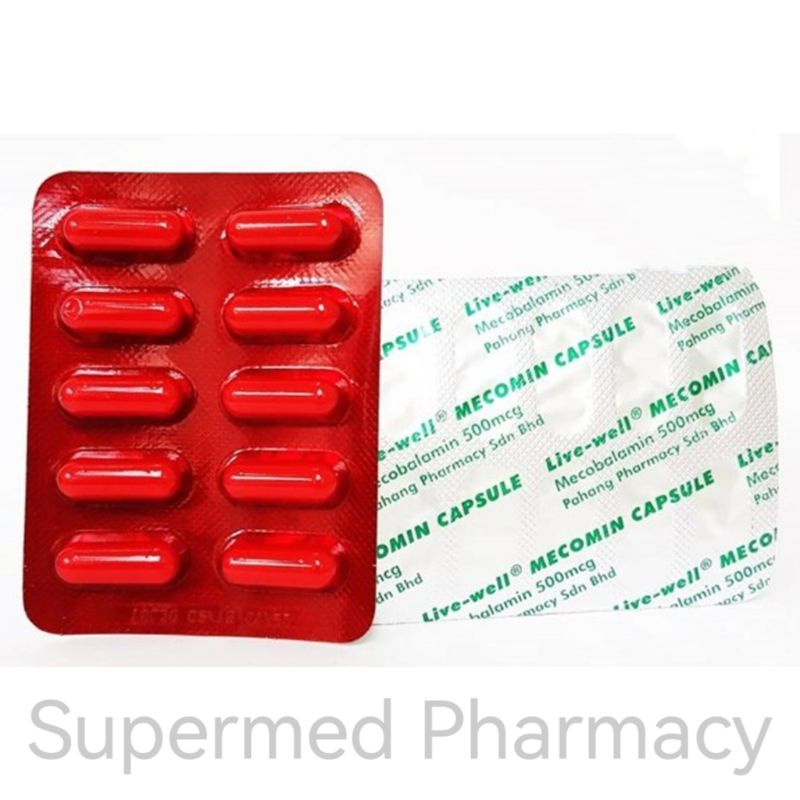 Live-Well Mecomin (The Active Form Mecobalamin-Mecobalamin 500mcg ...