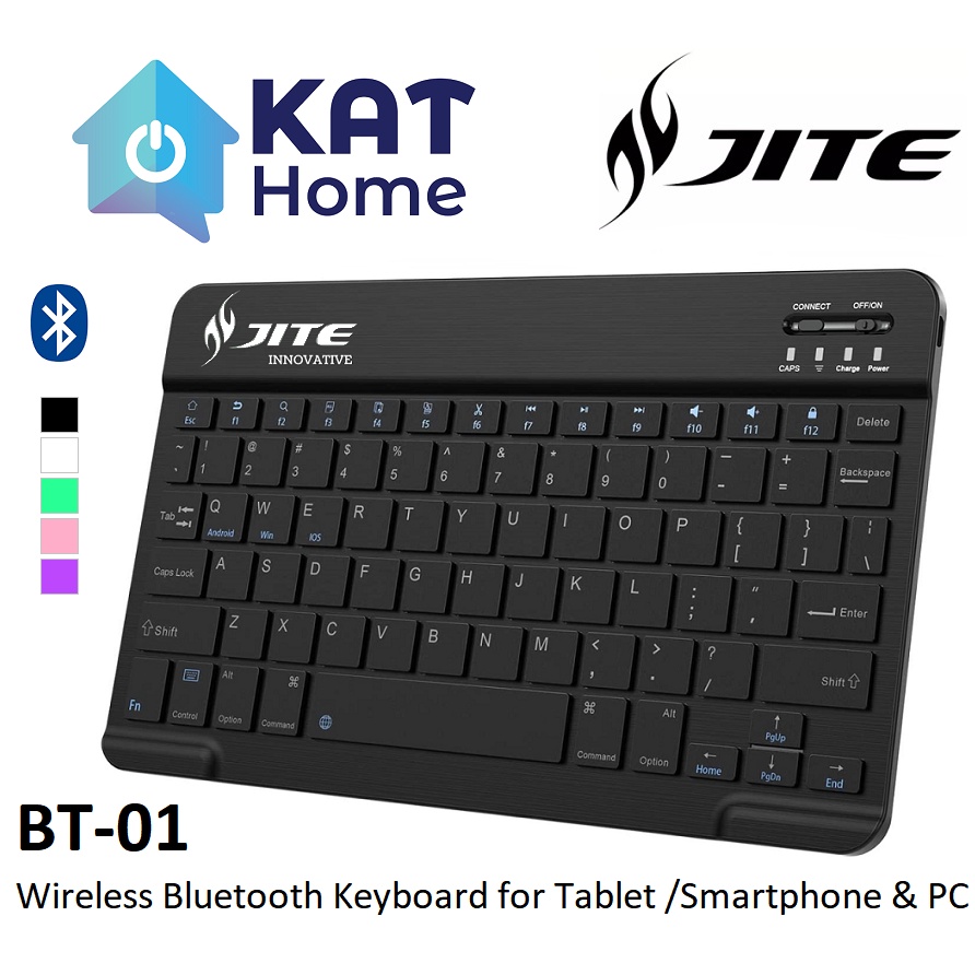 JITE BT-01 BT01 ULTRA SLIM RECHARGEABLE WIRELESS BLUETOOTH KEYBOARD FOR ...