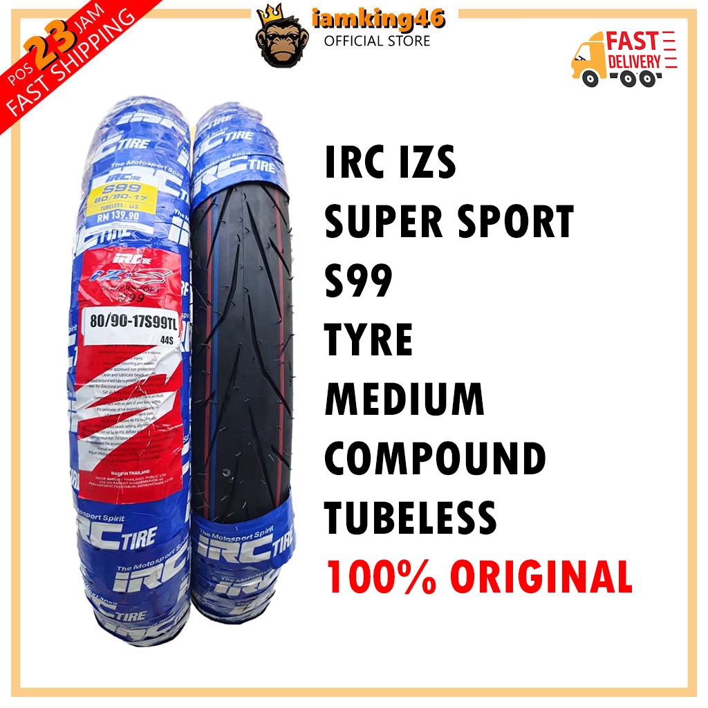 IRC IZS Super Sport S99 Tayar Medium Compound Tubeless | Shopee Malaysia