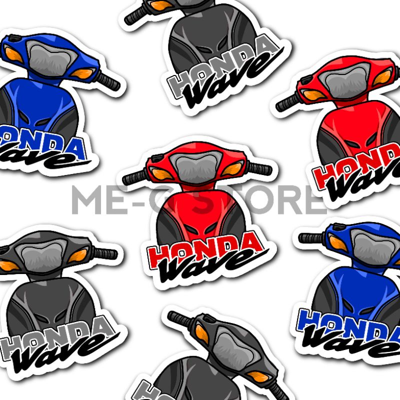 Sticker Motor Honda Wave (glossy) | Shopee Malaysia