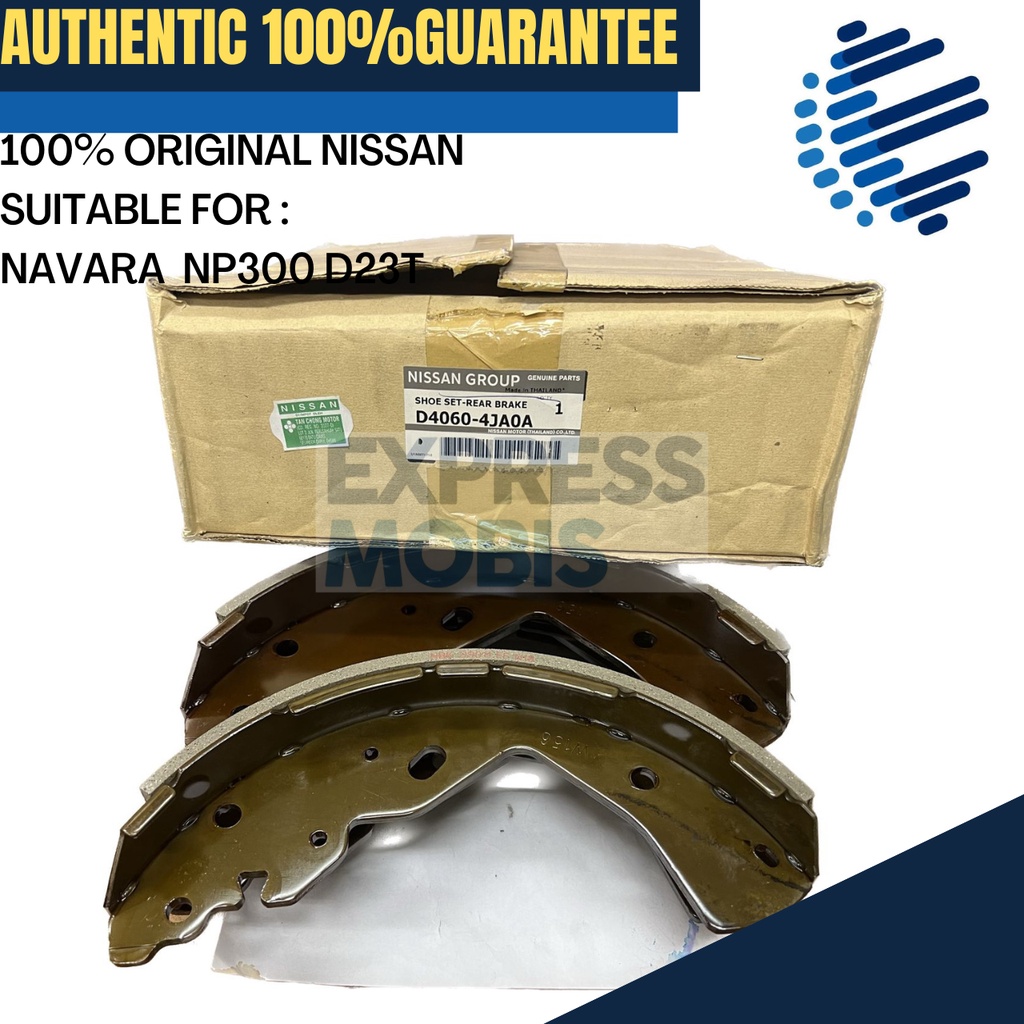 100% ORIGINAL NISSAN REAR BRAKE SHOE D4060-4JA0A NAVARA NP300 D23T ...