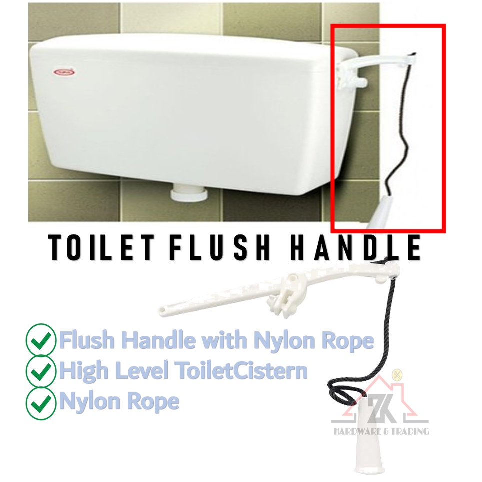 Bathroom Cistern Toilet Flush Handle High Level Plastic Level Arm ...