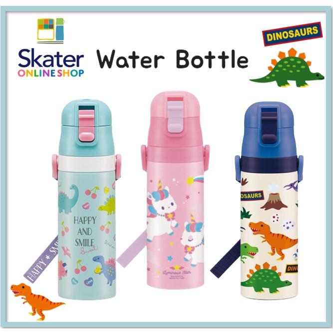 [SKATER] Dinosaur Happy / Unicorn One-Touch Thermos Water Bottle 470ml SDC4 | Shopee Malaysia