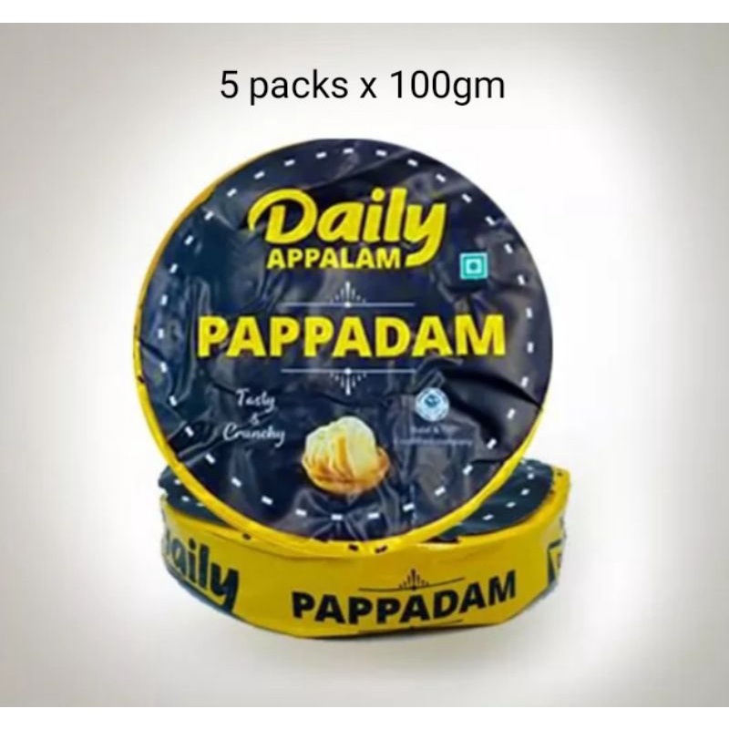 PAPADAM - DAILY APPALAM & TAJ MAHAL BRAND (100GMX3PACKS/ 100GMX5PACKS ...