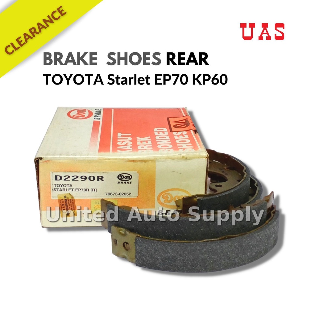 Brake Shoes Rear For Toyota Starlet KP60 EP70 Don FBK Clearance ...