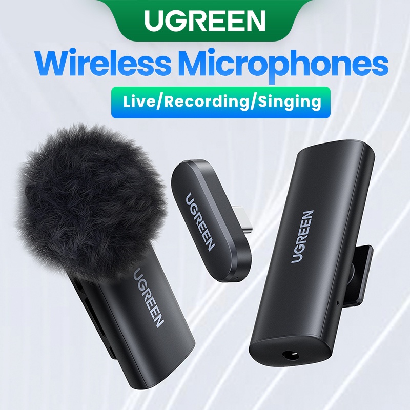 UGREEN Wireless Microphone Lavalier Omni Condenser Mic Noise Reduction ...