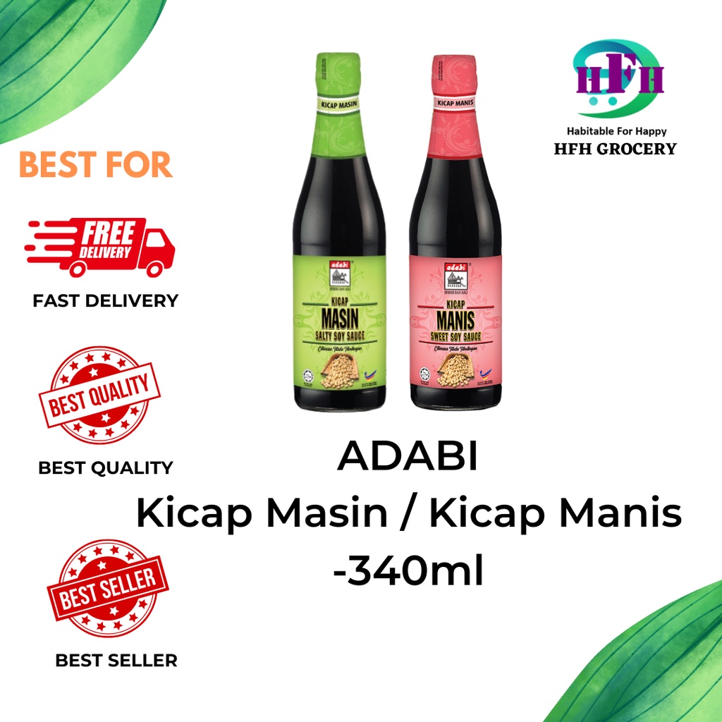 🔥 ADABI Kicap Masin / Kicap Manis (340ml) 🔥 | Shopee Malaysia