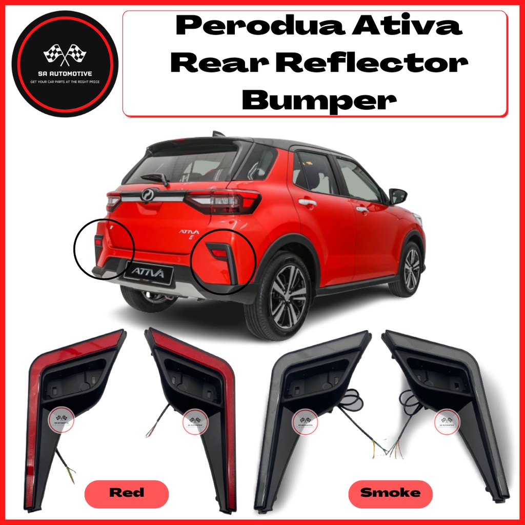 Perodua Ativa 2021 2022 Rear Bumper Reflector Running Light L Shape ...