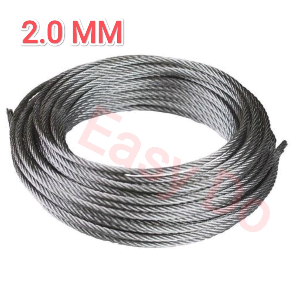 ( 1.5mm, 2mm, 3mm, 4mm, 5mm, 6mm, 8mm ) Galvanized (GI) Steel Wire Rope ...