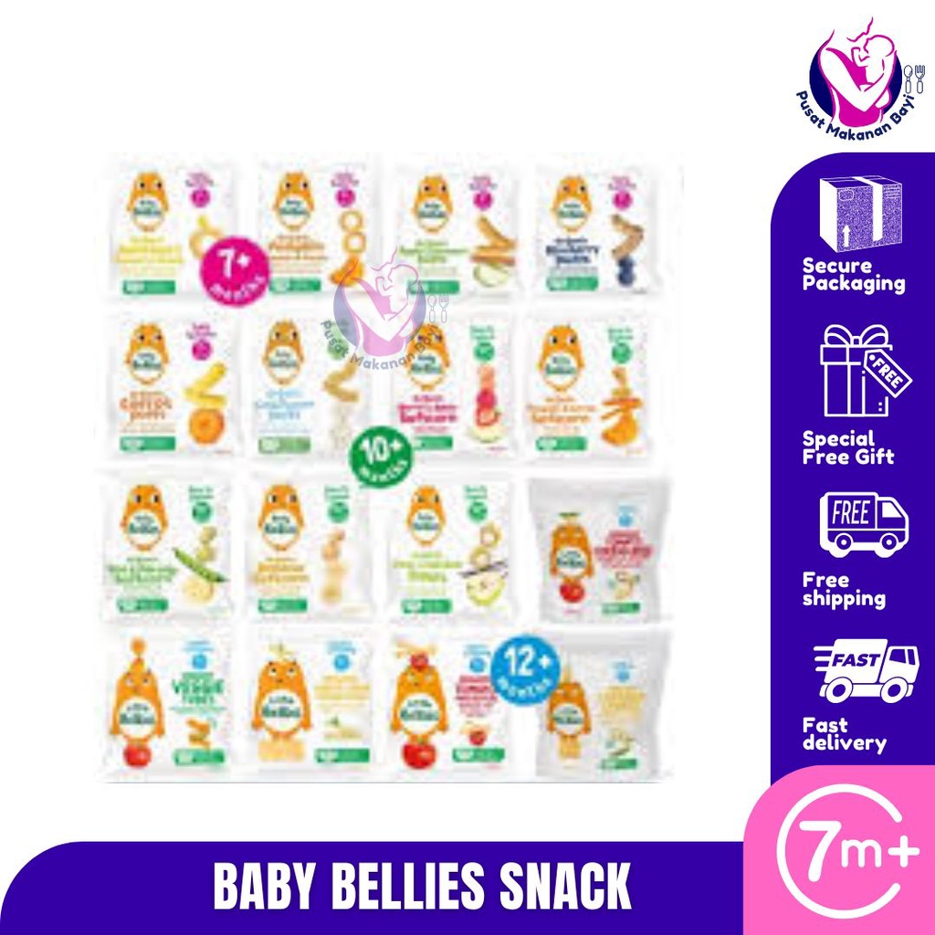 BABY BELLIES SNACK (12G) (6M+ & 7M+) PUSAT MAKANAN BAYI | Shopee Malaysia