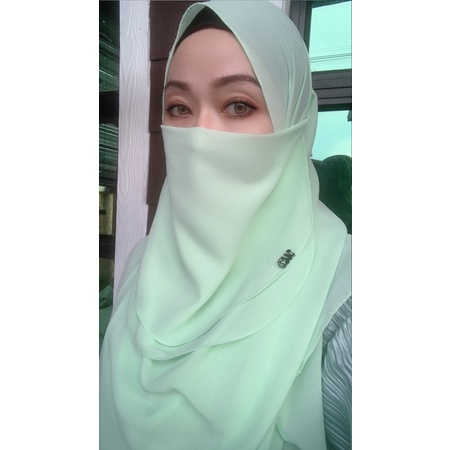 🔥🔥Mini Purdah 2 layer Neelofa Style EXCLUSIVE dengan BRAND TAG Tali ...
