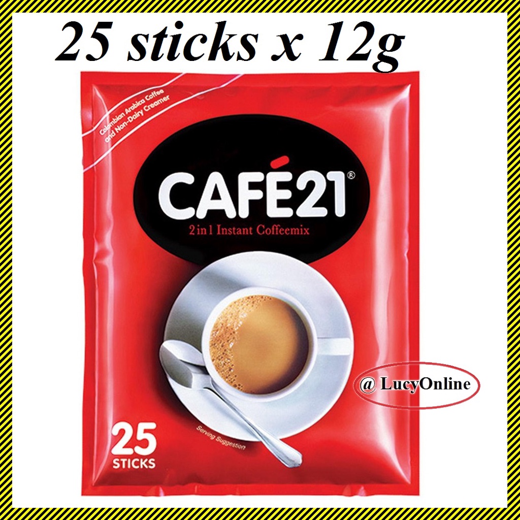 CAFE 21 INSTANT 2IN1 COFFEE MIX NO SUGAR ADDED (15 sachets x 12g) Kopi ...