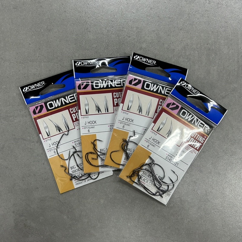 OWNER J-HOOK CUTTING POINT FISHING HOOK (Ref: 5140) | Shopee Malaysia