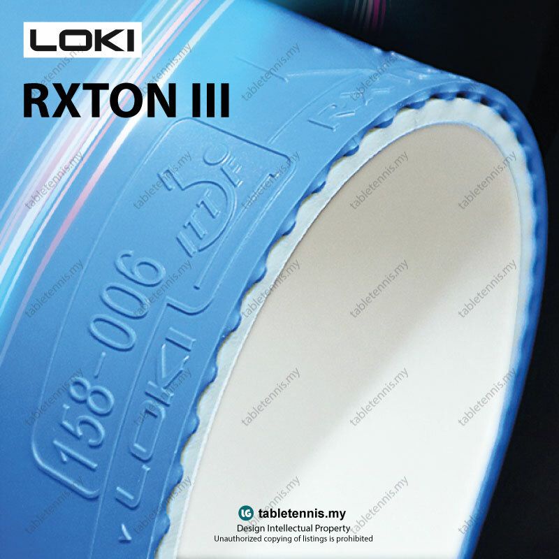 Loki Rxton III Colour Sticky Table Tennis Rubber Rxton 3 Getah Ping ...
