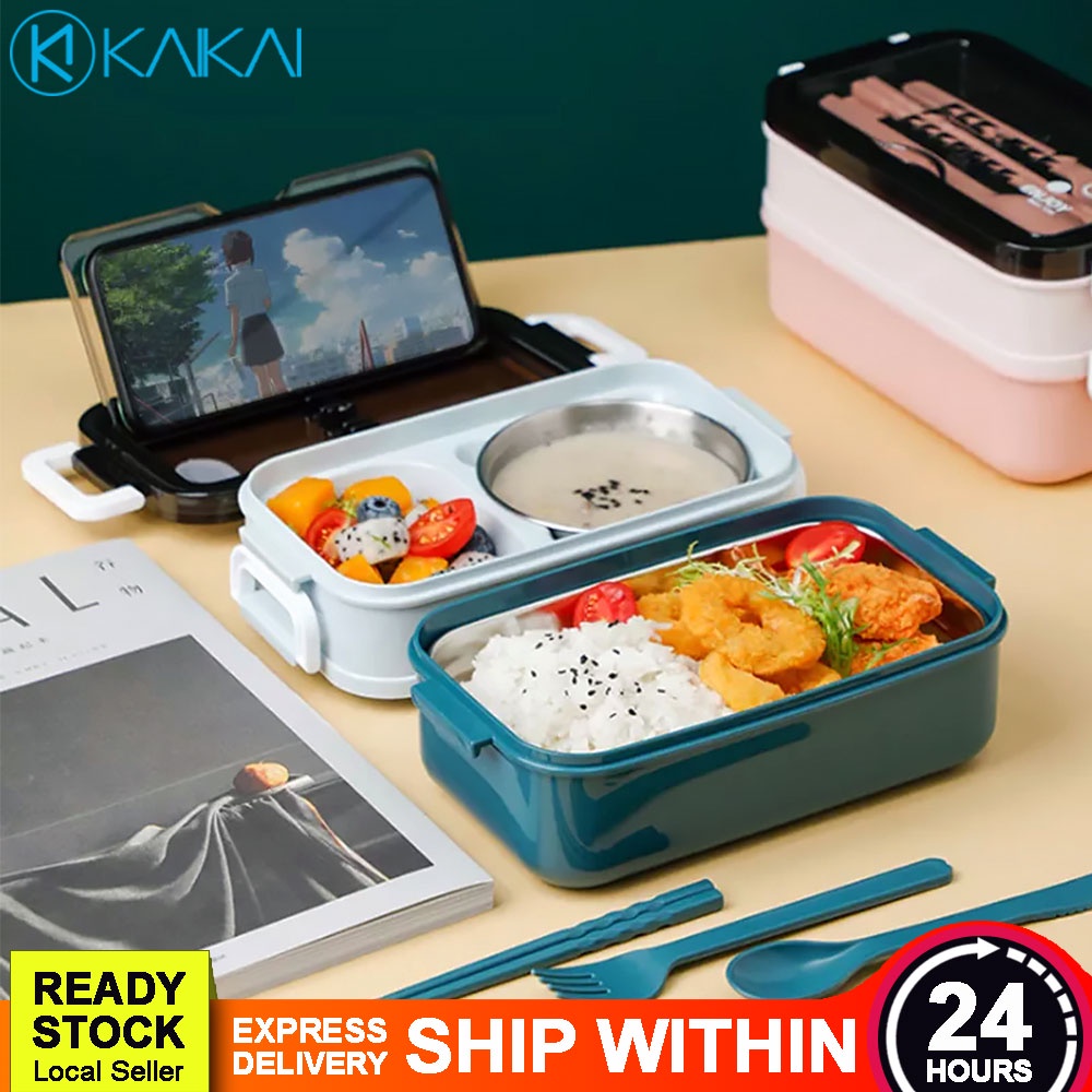 🔥 BPA FREE 🔥 Double Layer 304 Stainless Steel Bento Lunch Box ...