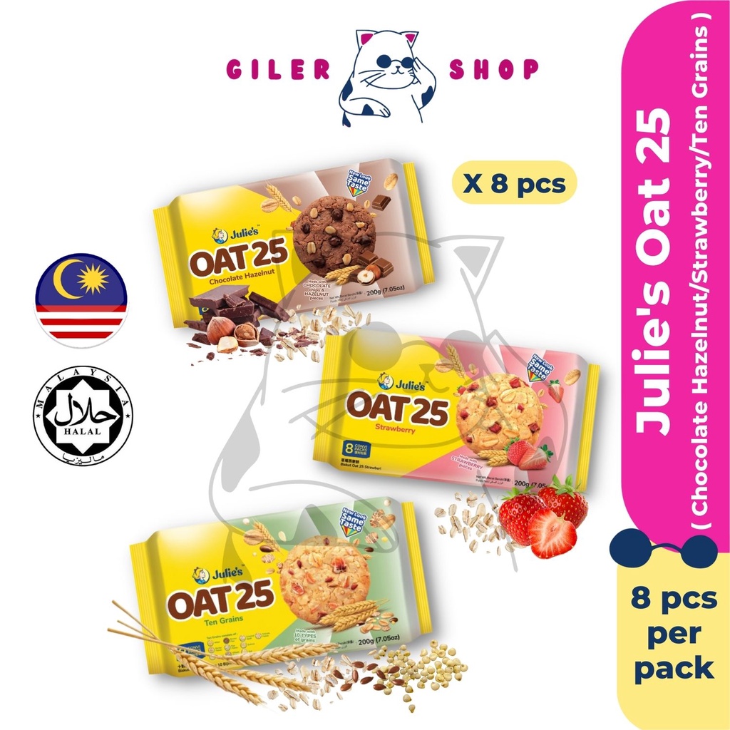 Biscuit Oat 25 Julie's Strawberry Flavour Chocolate Flavour Ten Grains ...