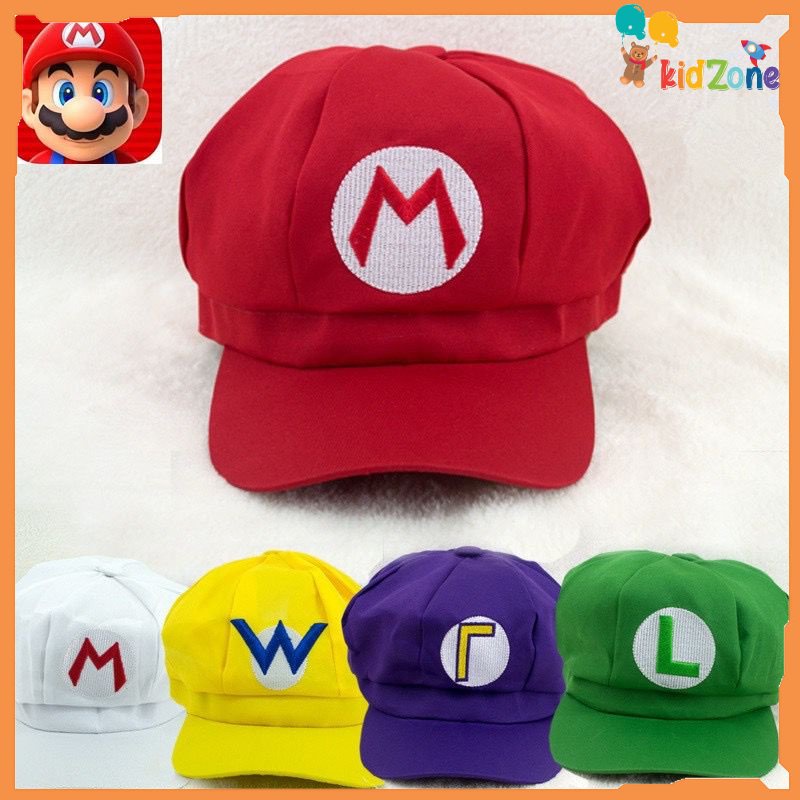 🔥Ready Stock🔥Super Mario Luigi Bros Dome Cotton Caps Classic Cosplay ...
