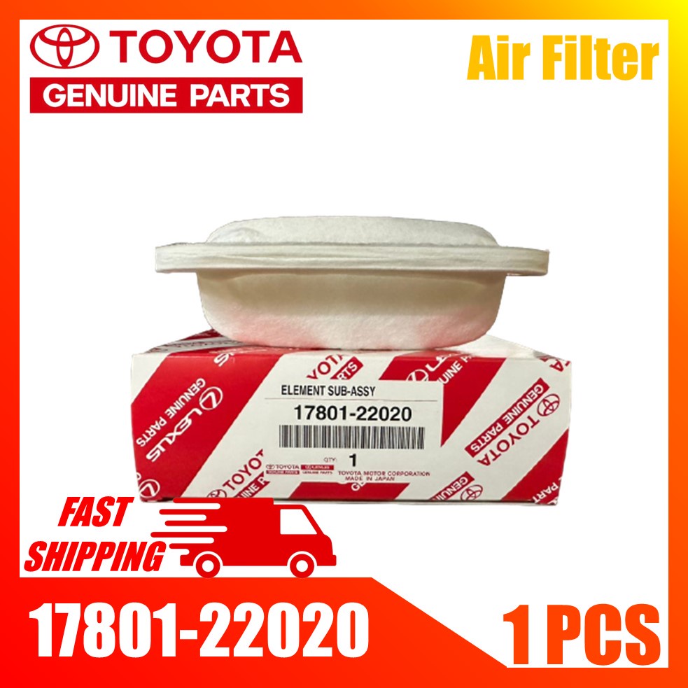 Genuine Toyota Air Filter Element Sub Assy 17801-22020 – Air Filter ...